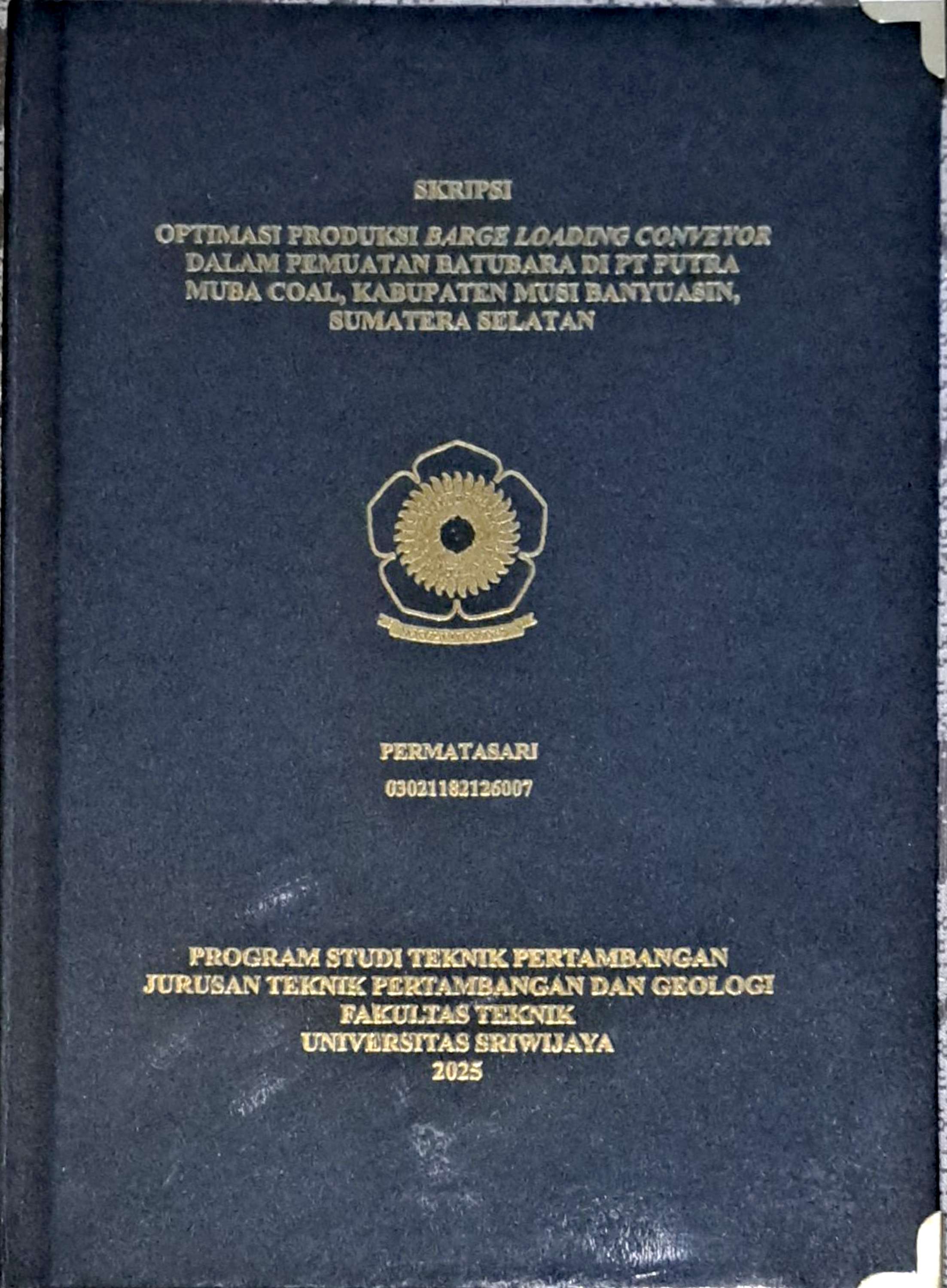 OPTIMASI PRODUKSI BARGE LOADING CONVEYOR DALAM PEMUATAN BATUBARA DI PT ...
