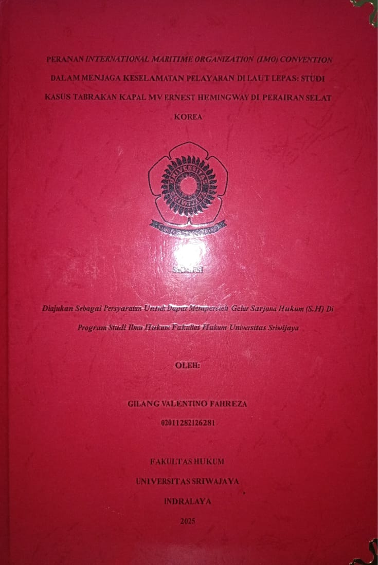 PERANAN INTERNATIONAL MARITIME ORGANIZATION (IMO) CONVENTION DALAM ...