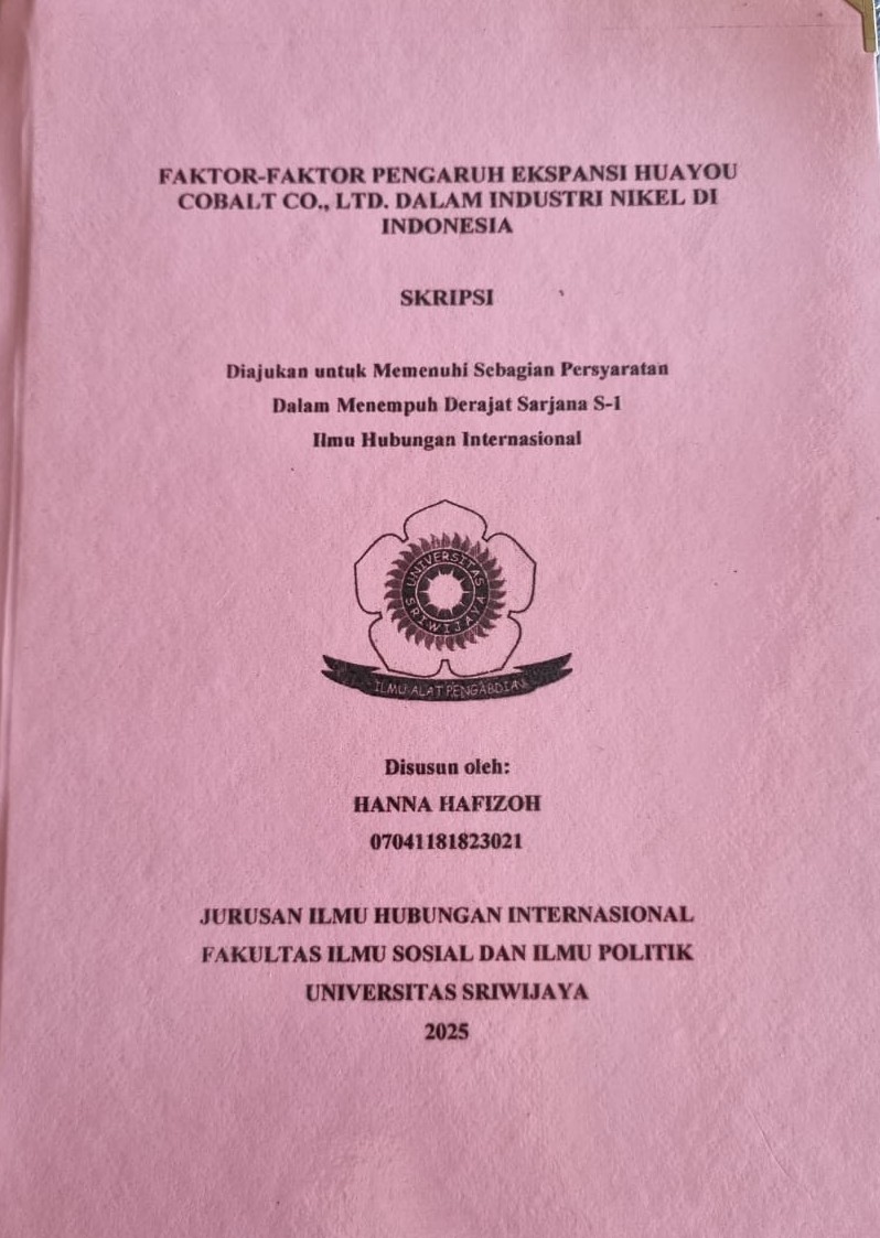FAKTOR-FAKTOR PENGARUH EKSPANSI HUAYOU COBALT CO., LTD. DALAM INDUSTRI ...