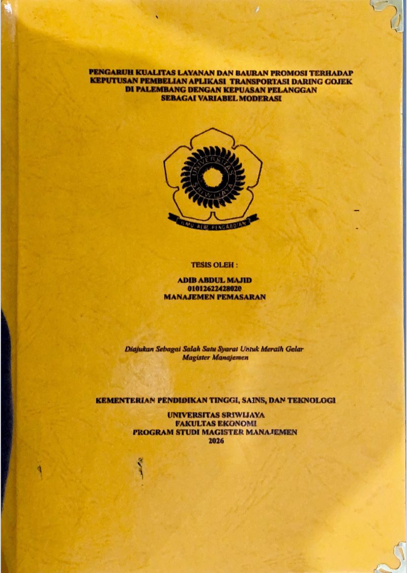 PENGARUH KUALITAS LAYANAN DAN BAURAN PROMOSI TERHADAP KEPUTUSAN ...