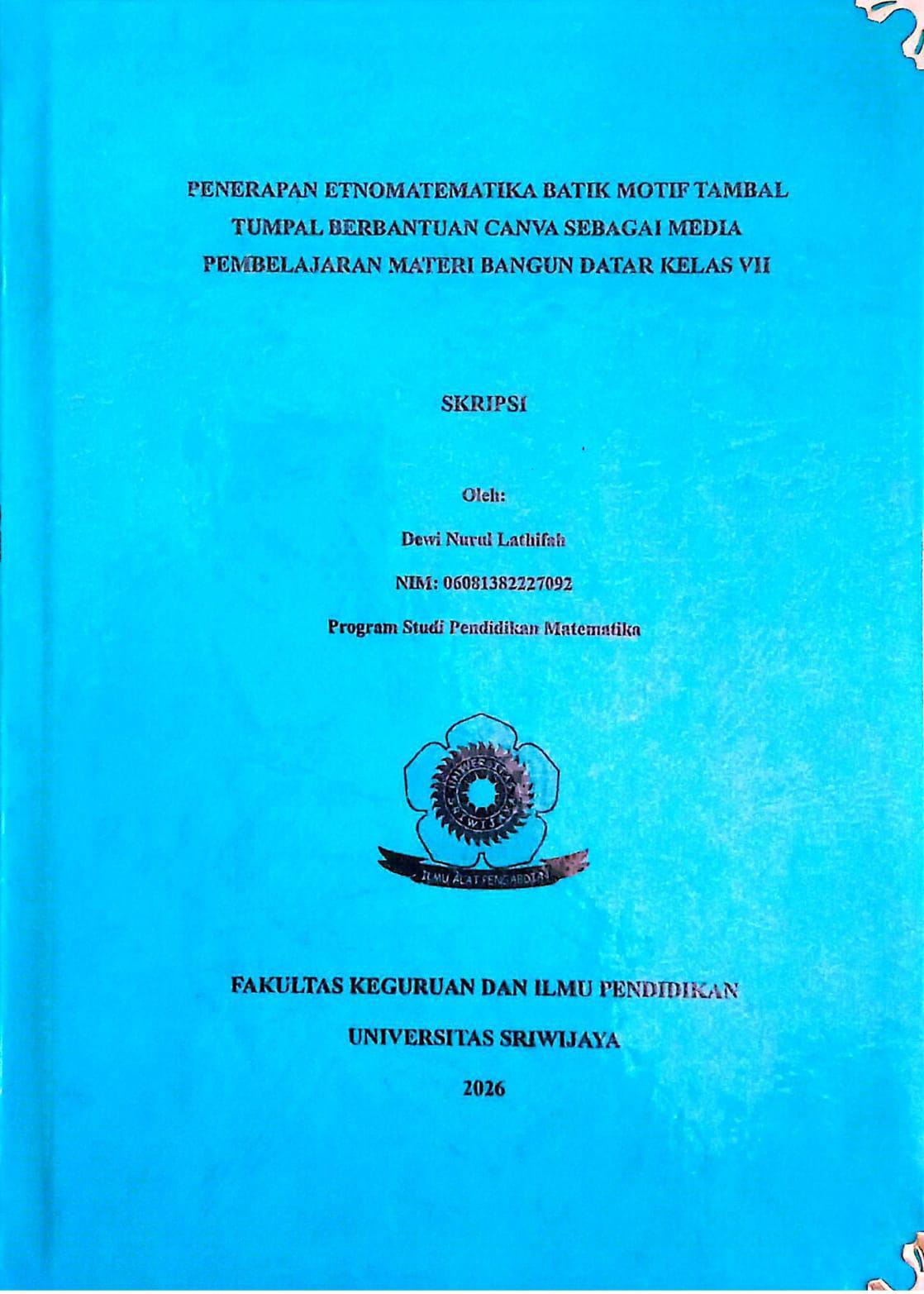 PENERAPAN ETNOMATEMATIKA BATIK MOTIF TAMBAL TUMPAL BERBANTUAN CANVA ...