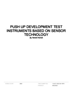 PUSH UP DEVELOPMENT TEST INSTRUMENTS BASED ON SENSOR TECHNOLOGY ...